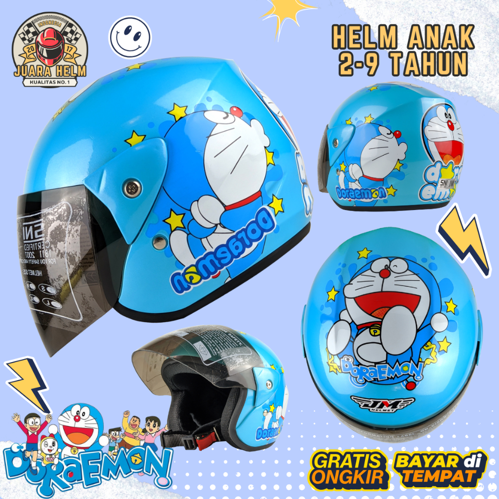 Jual Helm Anak SNI Original Murah Karakter Laki Laki Perempuan Lucu ...