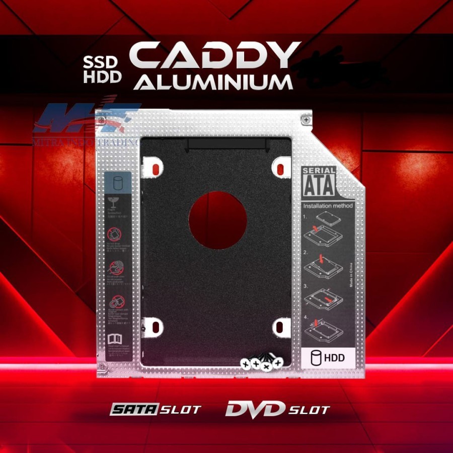 Jual SSD HDD CADDY 12.7MM SATA DVD TEBAL | Shopee Indonesia