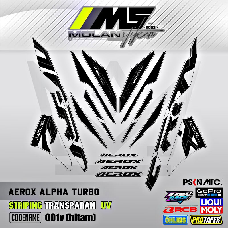 Jual Decal Sticker Striping Variasi Transparan Uv All New Aerox Alpha ...