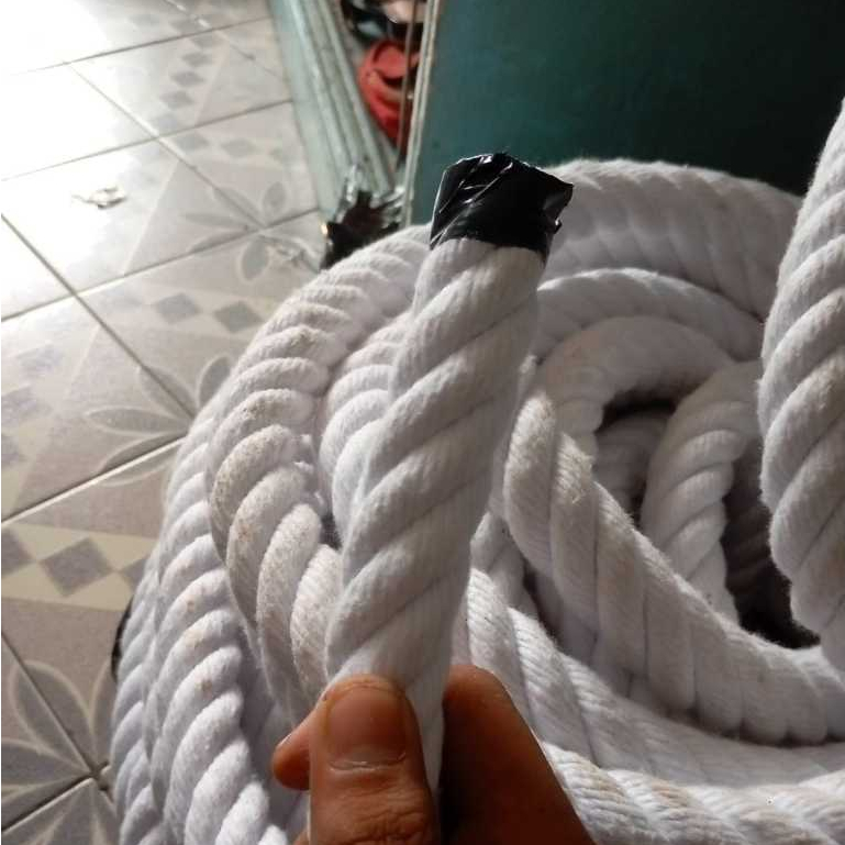Jual 1 Meter Tali Tambang 24mm 26mm Kuralon Kain Katun Putih Besar ...