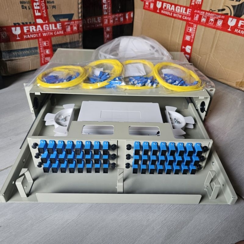 Jual otb 48 core lengkap pigtail dan adapter SC UPC/otb 48core | Shopee ...