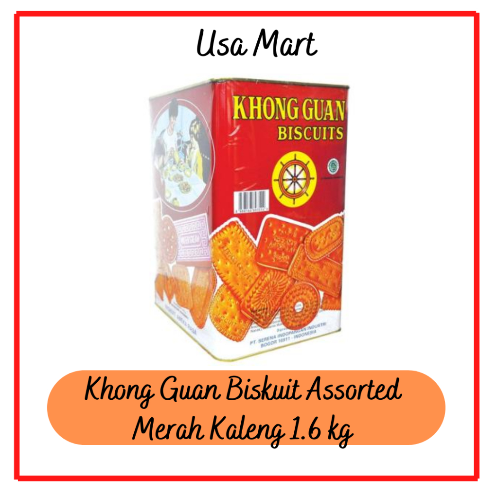 Jual Khong Guan Biskuit Assorted Merah Kaleng 1.6 kg / Khong Guan ...