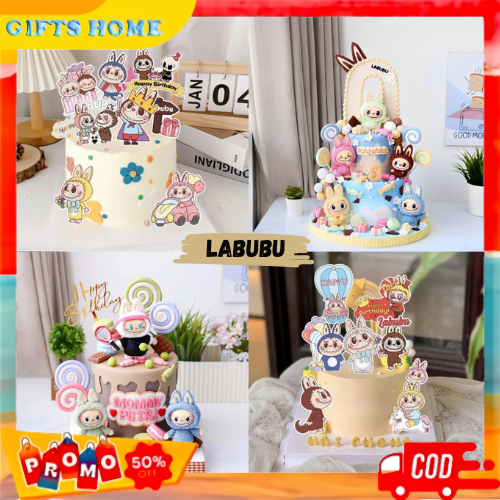 Jual 6 Pcs Cake Topper Labubu Topper Kue Karakter Labubu Dekorasi Kue ...