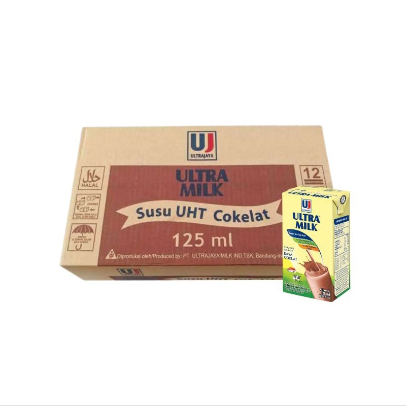 Jual Ultra Milk Susu UHT 125ml - Coklat (1 dus/40 pcs) | Shopee Indonesia