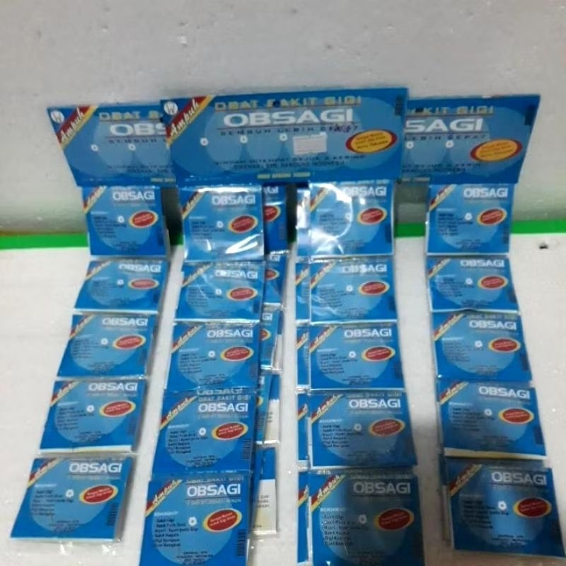 Jual Obat Sakit gigi OBSAGI Original Pabrik Isi 20 Sachet [isi 4 tablet ...
