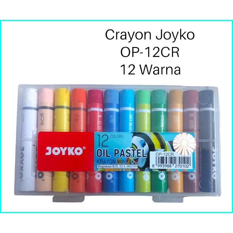 Jual (1 SET) Crayon Joyko OP-12CR Mini / Krayon minyak 12 Warna Mini ...