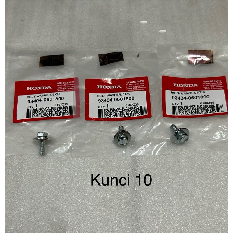 Jual 3pcs Baut Washer 6x18 Bagasi BeAT Genio Scoopy Spacy Stylo Vario ...