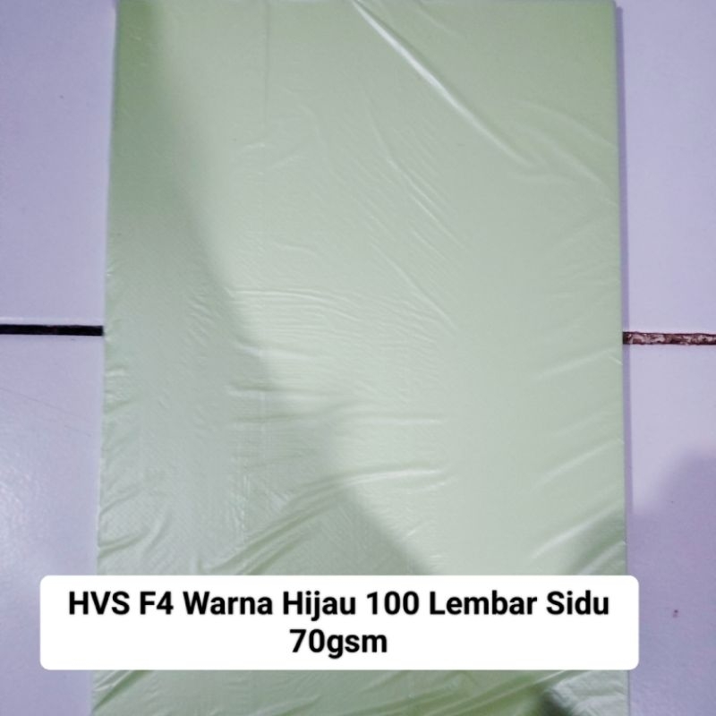 Jual Kertas HVS F4 Warna Hijau isi 100 Lembar Sidu 70gr / Paper ...