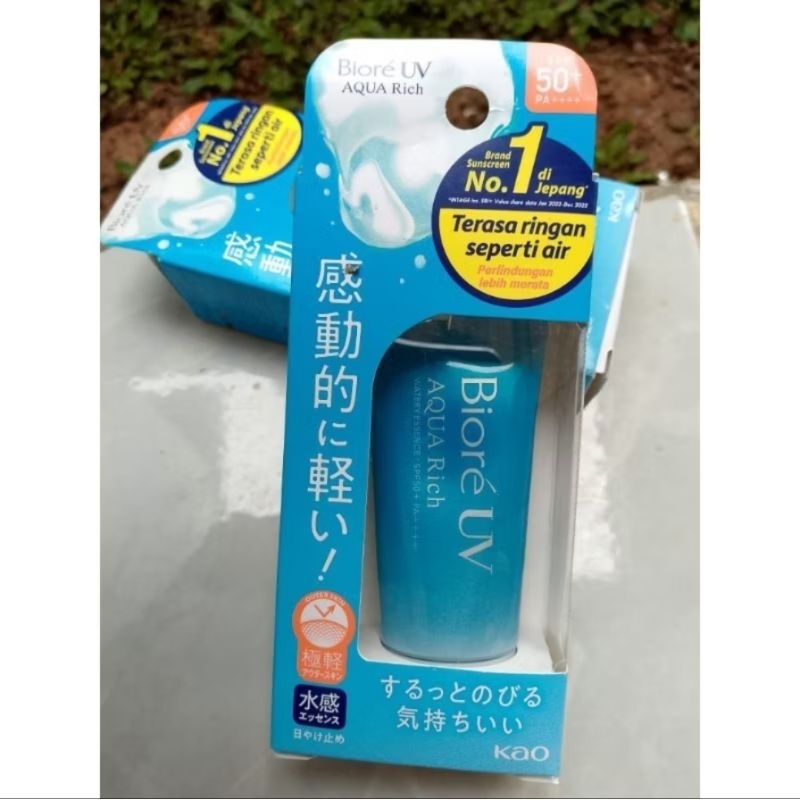 Jual BIORE SUNSCREEN UV AQUA RICH SPF 50+ PA++++ 15ml | Shopee Indonesia