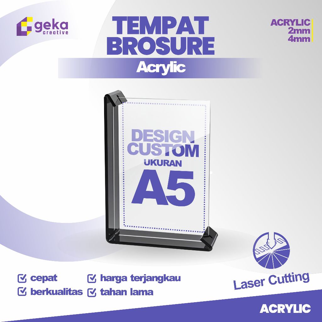 Jual TEMPAT BROSURE / tempat daftar menu / pajangan meja kasir simple ...