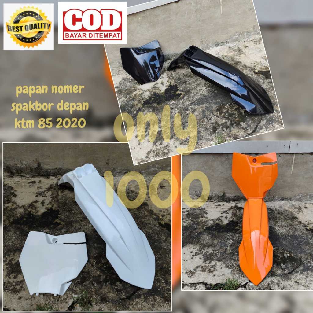 Jual BODY SET KTM 85 2020 PAPAN NOMER SPAKBOR DEPAN NUMBER PLATE FRONT ...