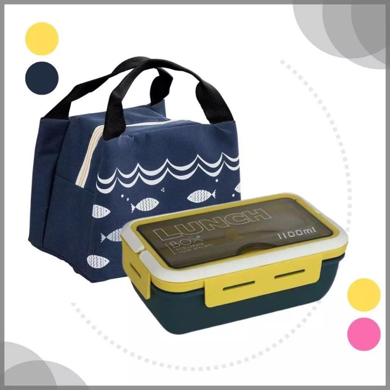 Jual LUNCH BOX SET + TAS THERMAL ALUMUNIUM | Shopee Indonesia
