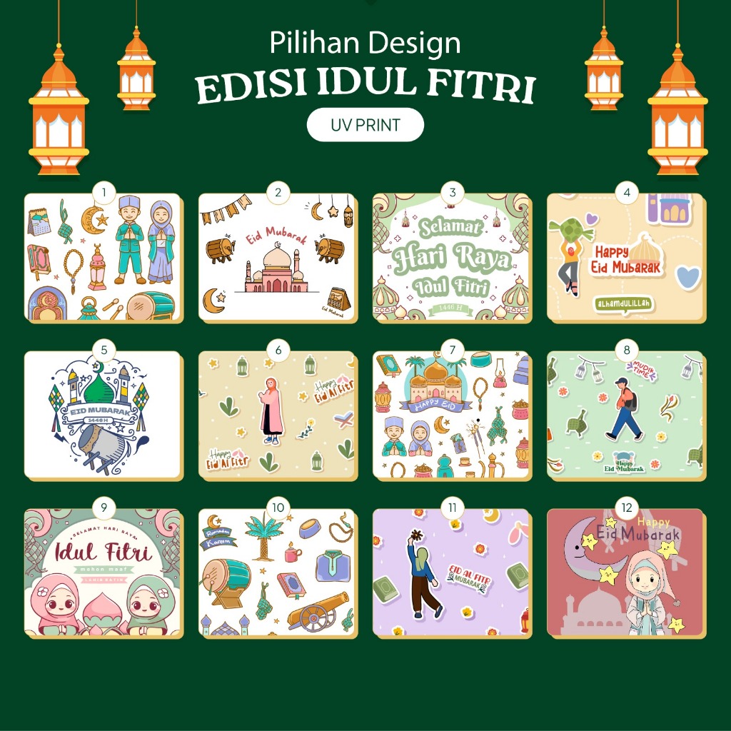 Jual Pilihan desain Tema Idul Fitri / Eid Mubarak Uv Printing | Shopee ...