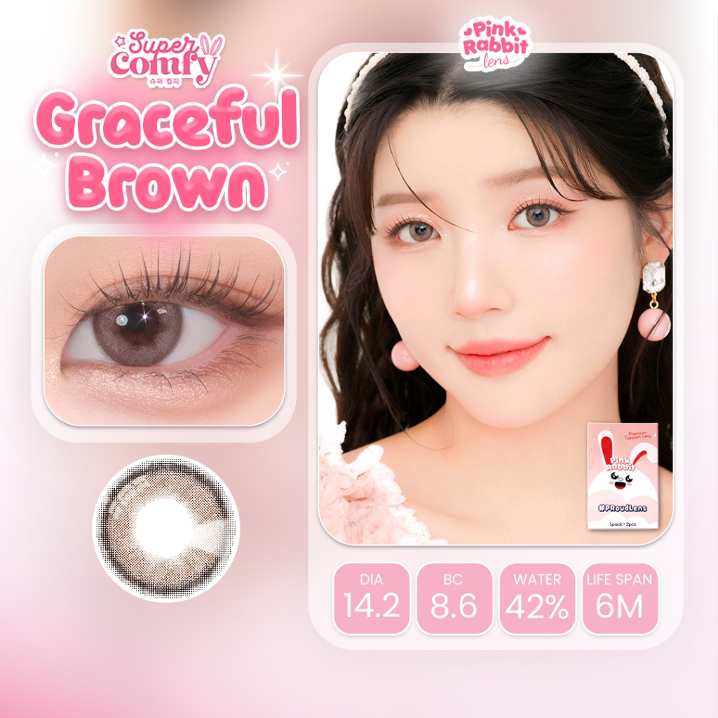 Jual PINKRABBIT SOFTLENS SUPER COMFY GRACEFUL BROWN - Normal, Minus 0.5 ...