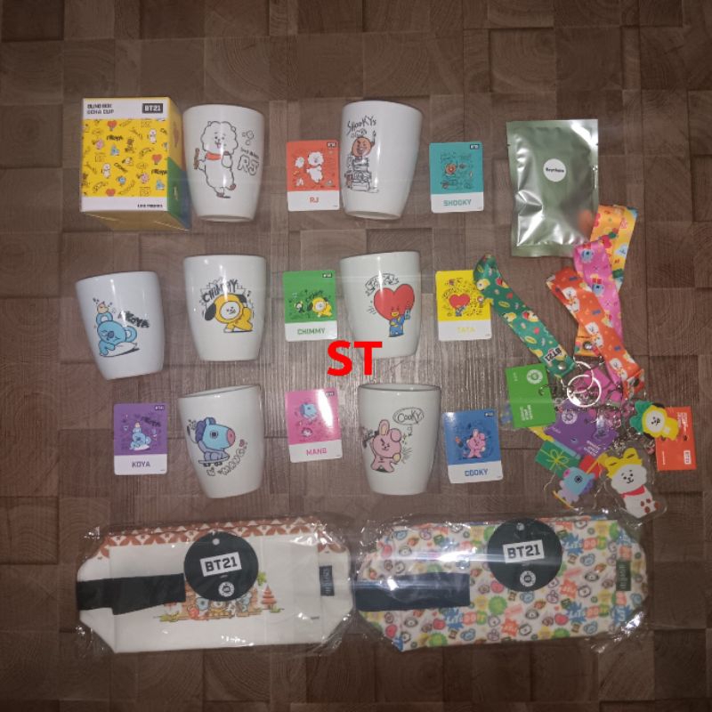 Jual Merchandise Tom Sushi & Sushi Tei X BT21 Ocha Cup Keychain Pouch KOYA RJ SHOOKY MANG CHIMMY ...