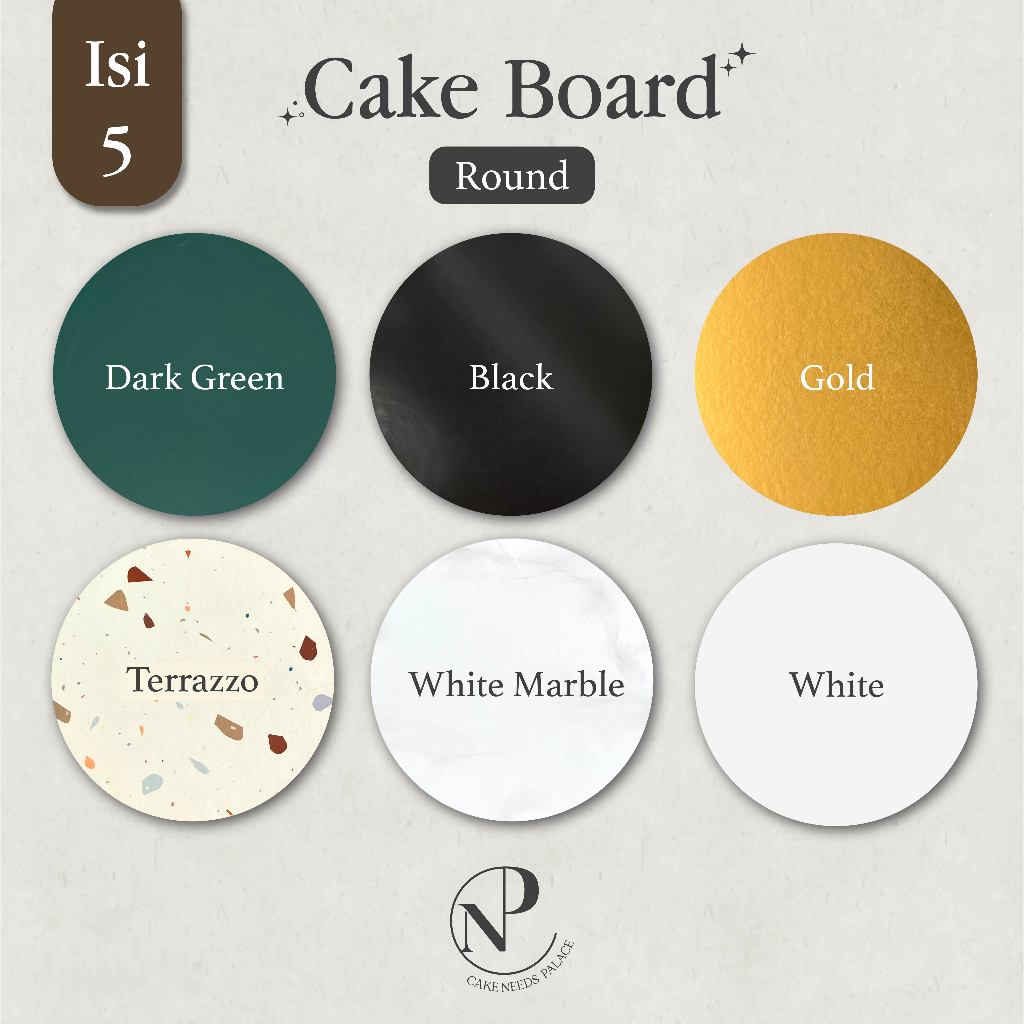 Jual [ROUND 5pcs] Alas Kue / Alas Cake / Tatakan Kue / Tatakan Cake ...