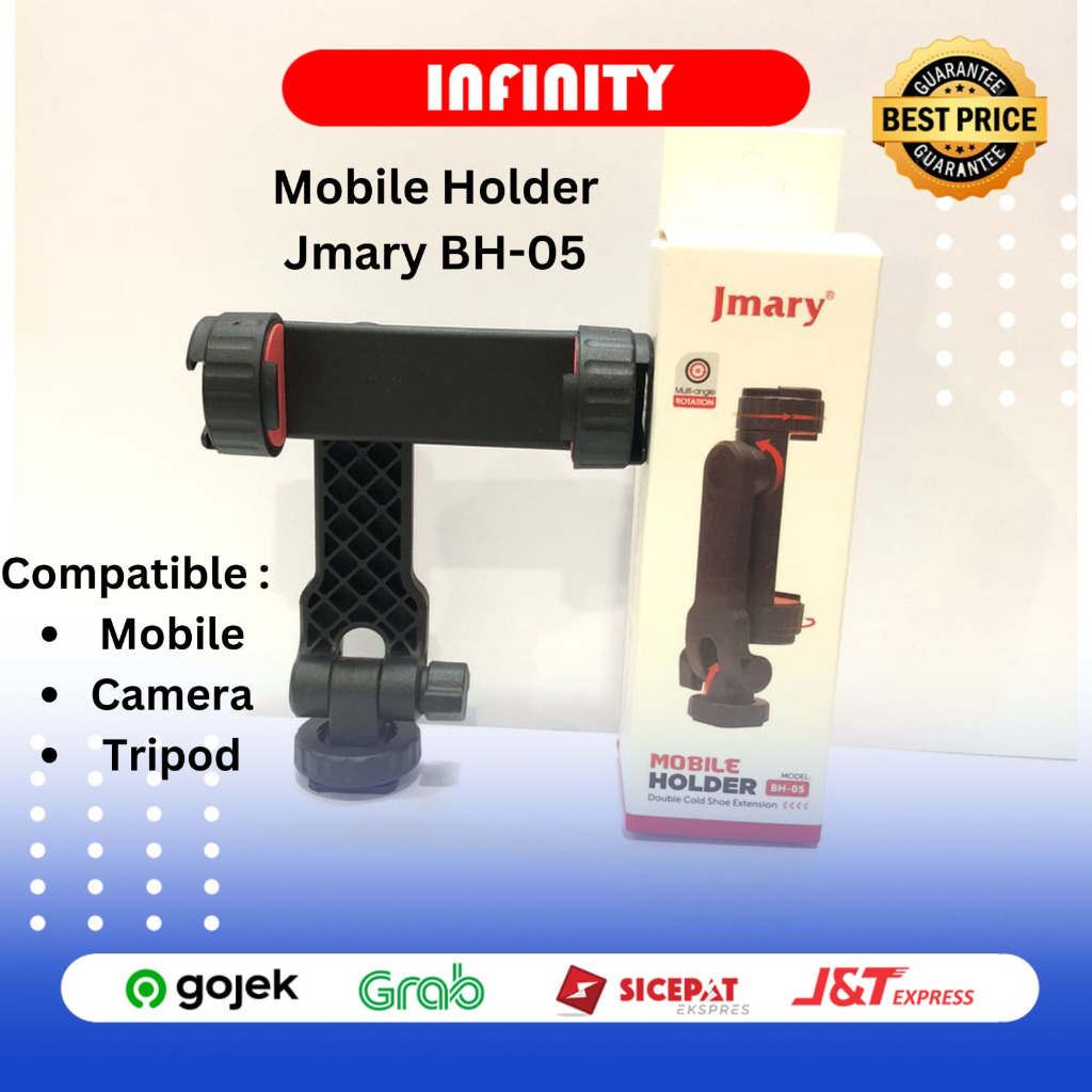 Jual Jmary BH-05 Phone Holder Rotated Multi Fungsi Extension Tripod Head | Shopee Indonesia
