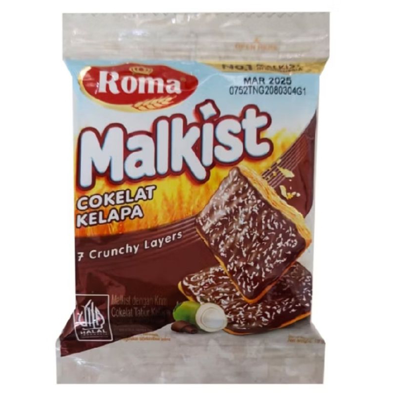 Jual ROMA MALKIST RENCENG COKLAT KELAPA 19 GRAM (1 X10 BKS) | Shopee ...