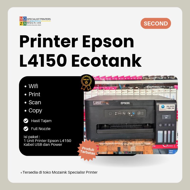 Jual PRINTER SECOND EPSON L4150 SCAN PRINT COPY | Shopee Indonesia