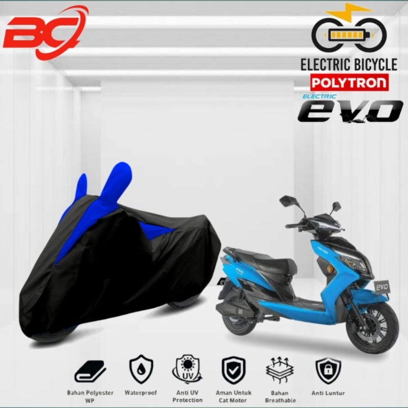 Jual cover MOTOR LISTRIK,SEPEDA LISTRIK anti air Polytron EVO Electric ...