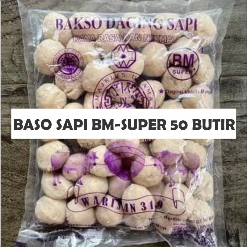 Jual Bakso Sapi Warisan BMSuper Isi 50 Butir Frozen Food Baso Daging ...