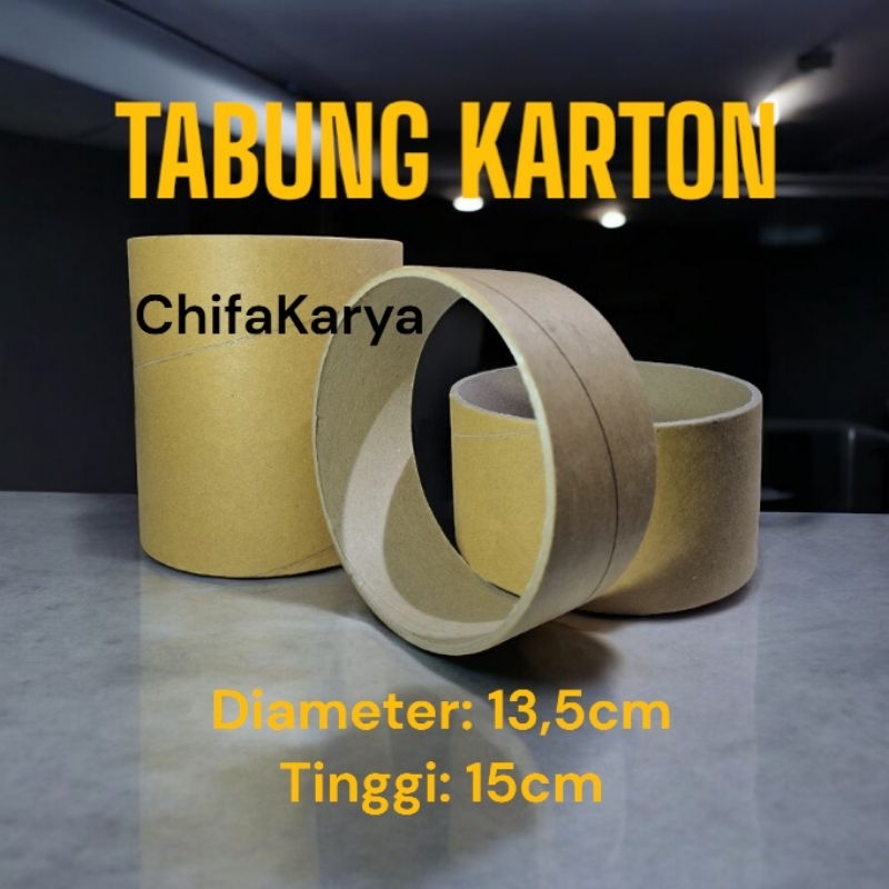 Jual Tabung Karton Tabung kertas diameter 13,5cm/Tinggi 15cm | Shopee ...