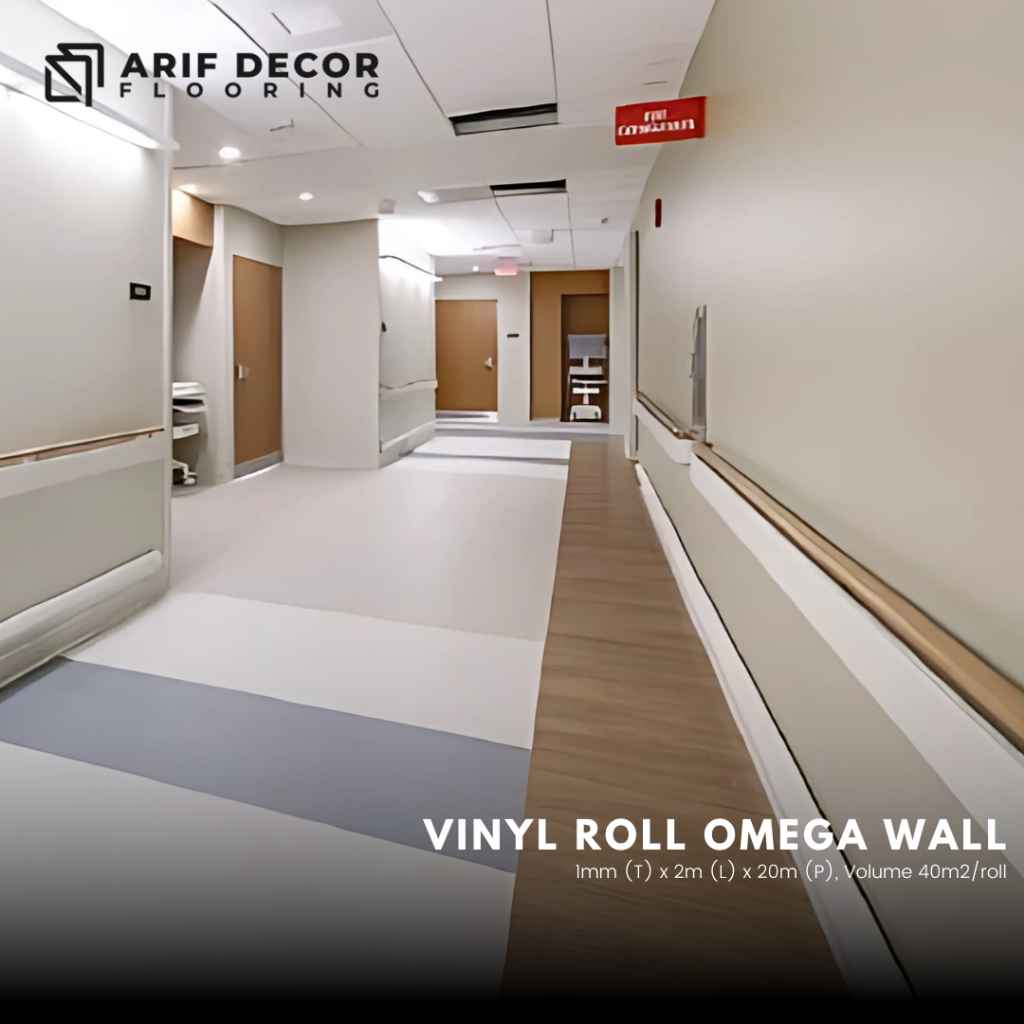 Jual Vinyl Flooring Sheet OMEGA Wall 1mm Motif Polos / Vinyl Roll ...