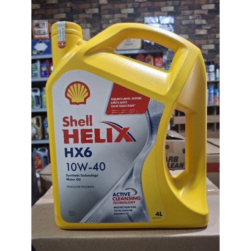 Jual OLI MESIN SHELL HELIX HX6 10W-40 SYNTHETIC TECHNOLOGY 4LITER ...