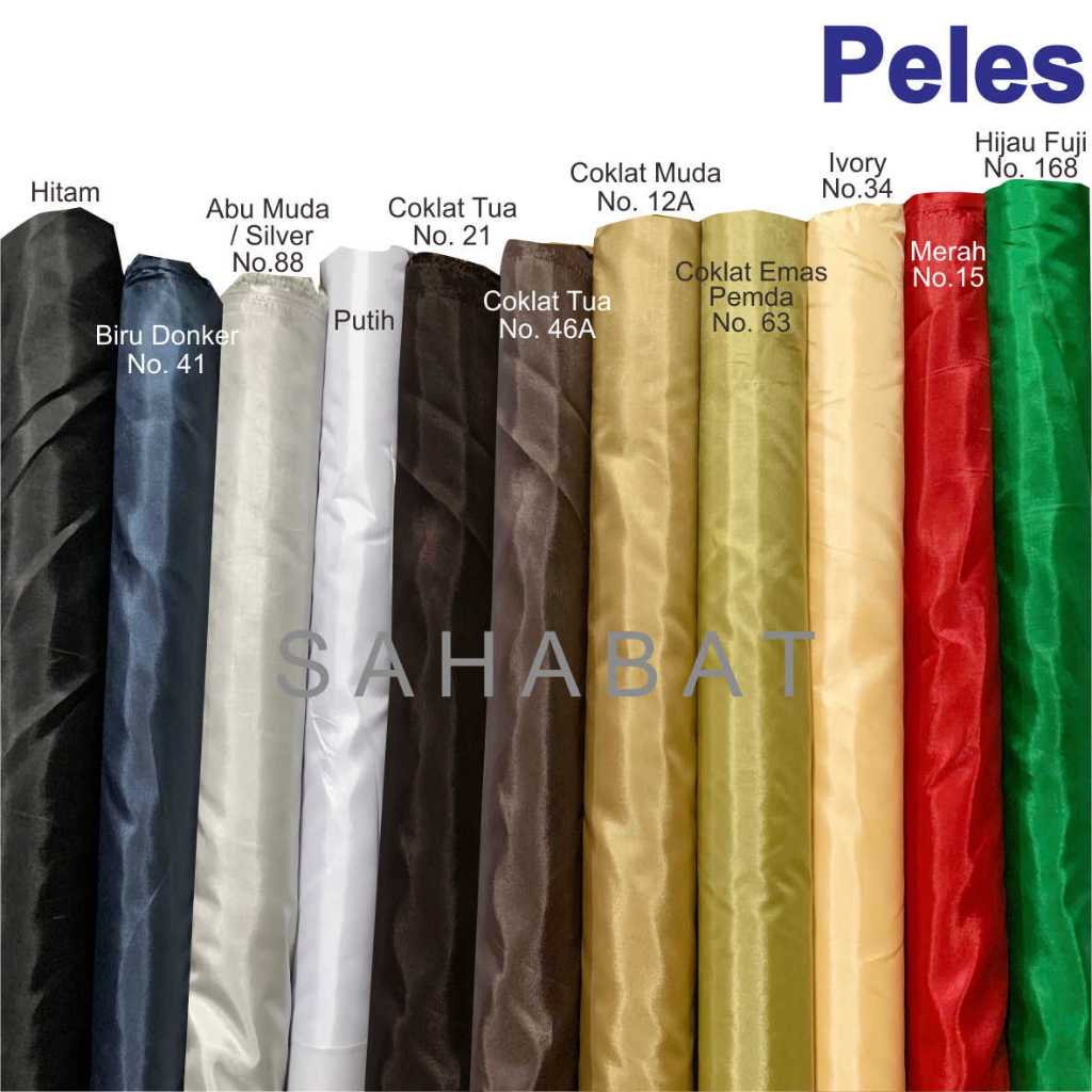 Jual Bahan Kain Peles / Bahan Kain Furing / Bahan Kain Bendera | Shopee ...