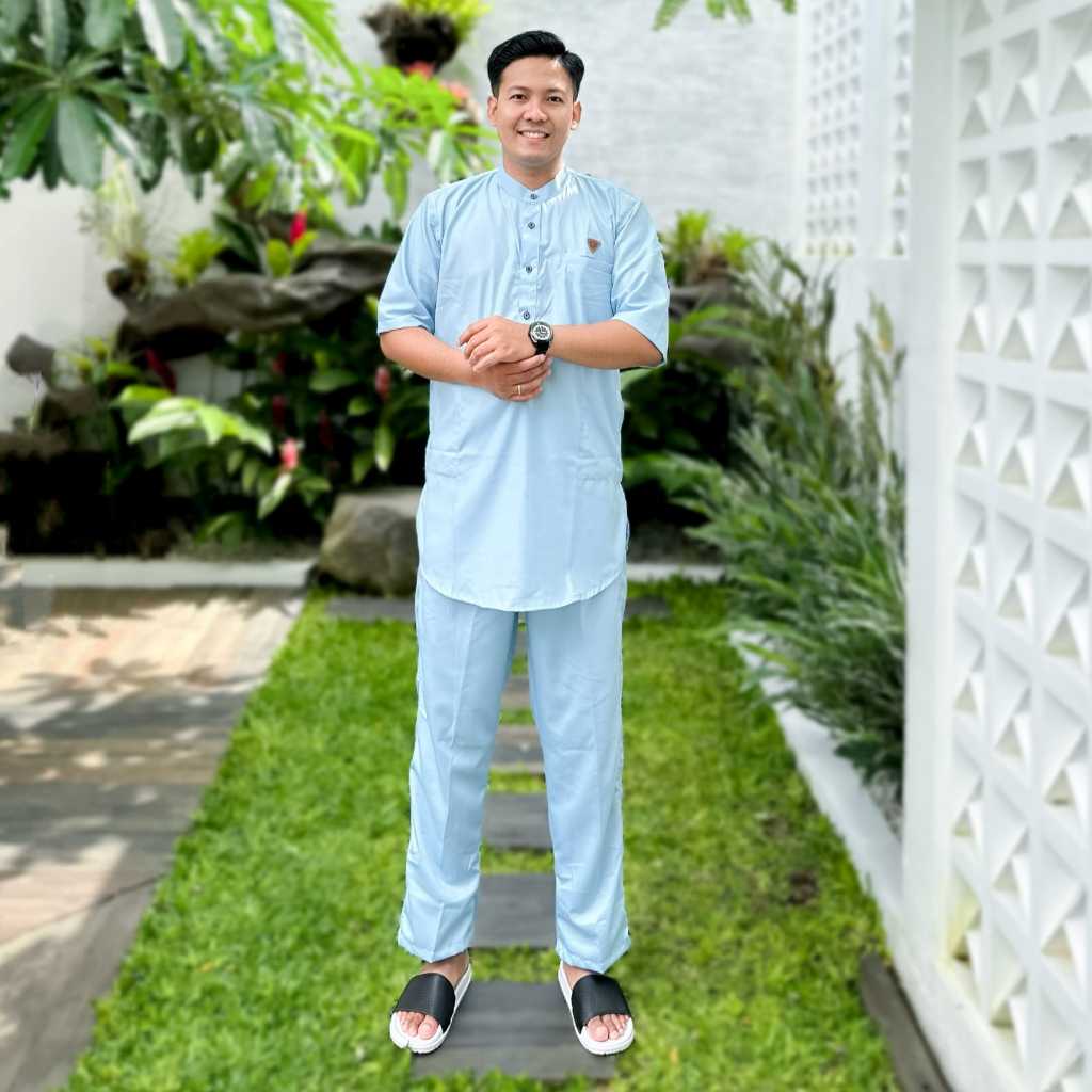 Jual Baju Koko Pria Dewasa Kemeja Koko Pria One SET Lengan Pendek ...