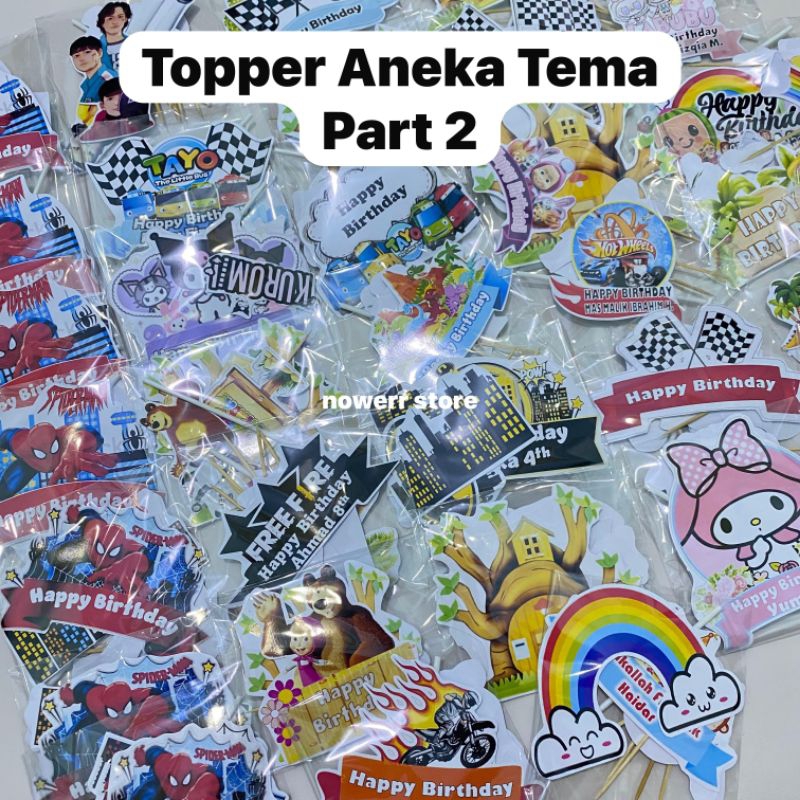 Jual Topper Cake Custom/Hiasan Kue ULTAH Karakter/Topper Tusuk MURAH ...
