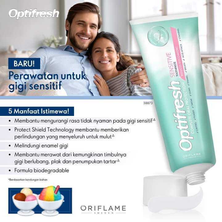 Jual Optifresh Sensitive Toothpaste Oriflame - Pasta gigi oriflame ...