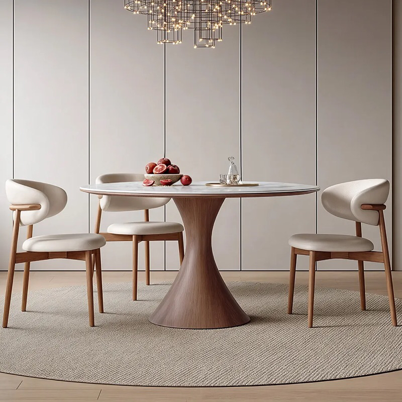 Jual Meja Makan Minimalis |Dining Table Berit Sintered Top Marmer Kayu ...