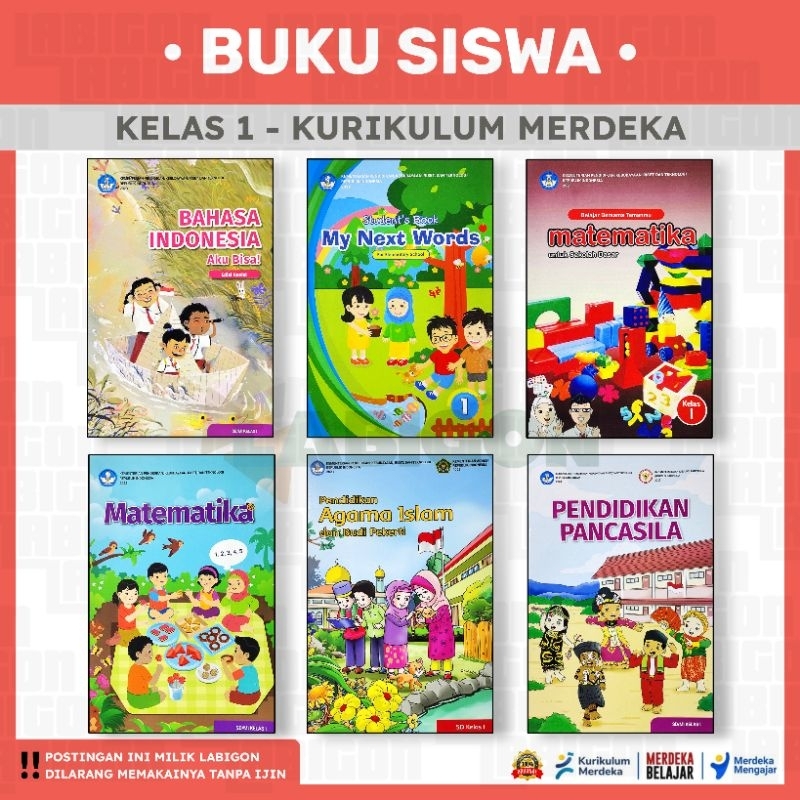 Jual Buku Kelas 1 SD Kurikulum Merdeka Kurmer Lengkap | Shopee Indonesia