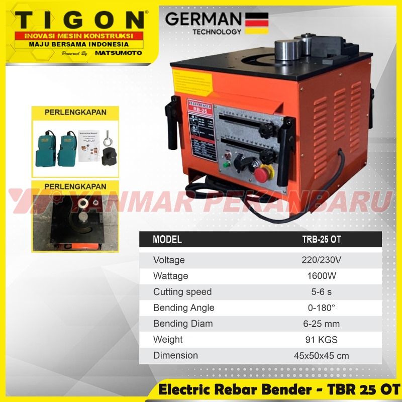 Jual Mesin Pembengkok Besi / Electric Rebar Bender 25mm TIGON TRB-25 OT | Shopee Indonesia