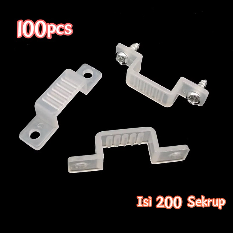 Jual 100pcs 14*7MM Klem Lampu Led/Klem Lampu Led Strip Bening/Klem ...