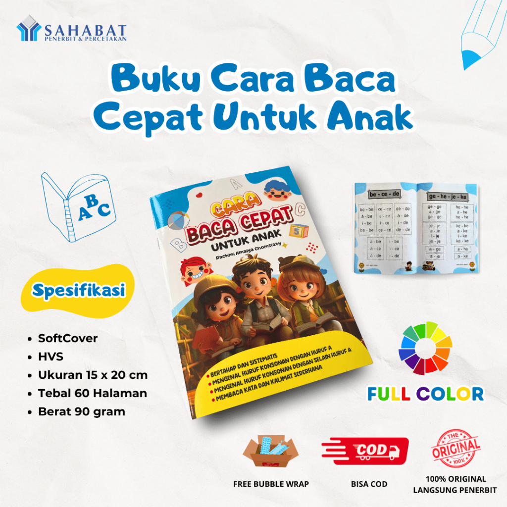 Jual Buku Cara Baca Cepat Untuk Anak Mudah dan Menyenangkan Full Colour ...
