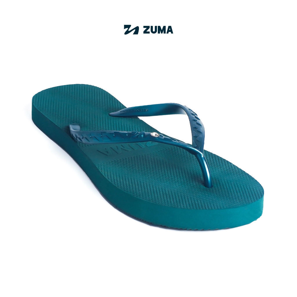 Jual Zuma Women Classic Metalic 5 Teal Green, Sandal Jepit Wanita Karet ...
