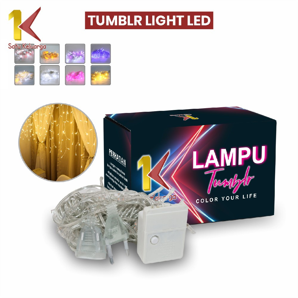 Jual Satu Keluarga Lampu Tumblr C18 Tumblr Light 50 Led Packing Kotak ...