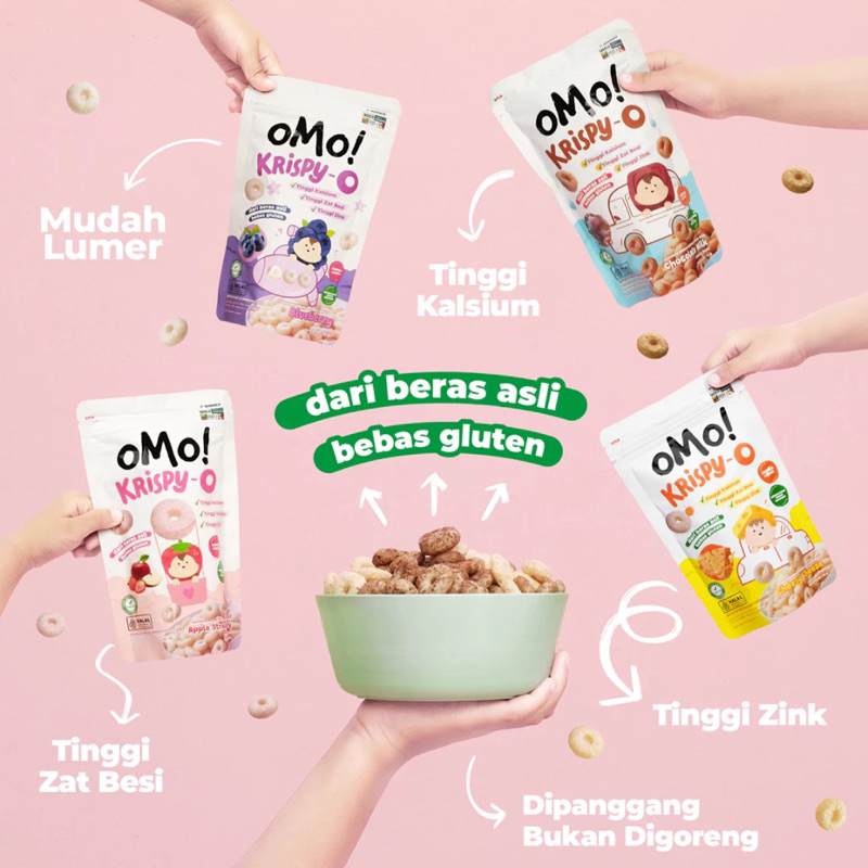 Jual OMO! Krispy - O 15g Cemilan Snack MPASI Anak Bayi Sehat Gluten ...