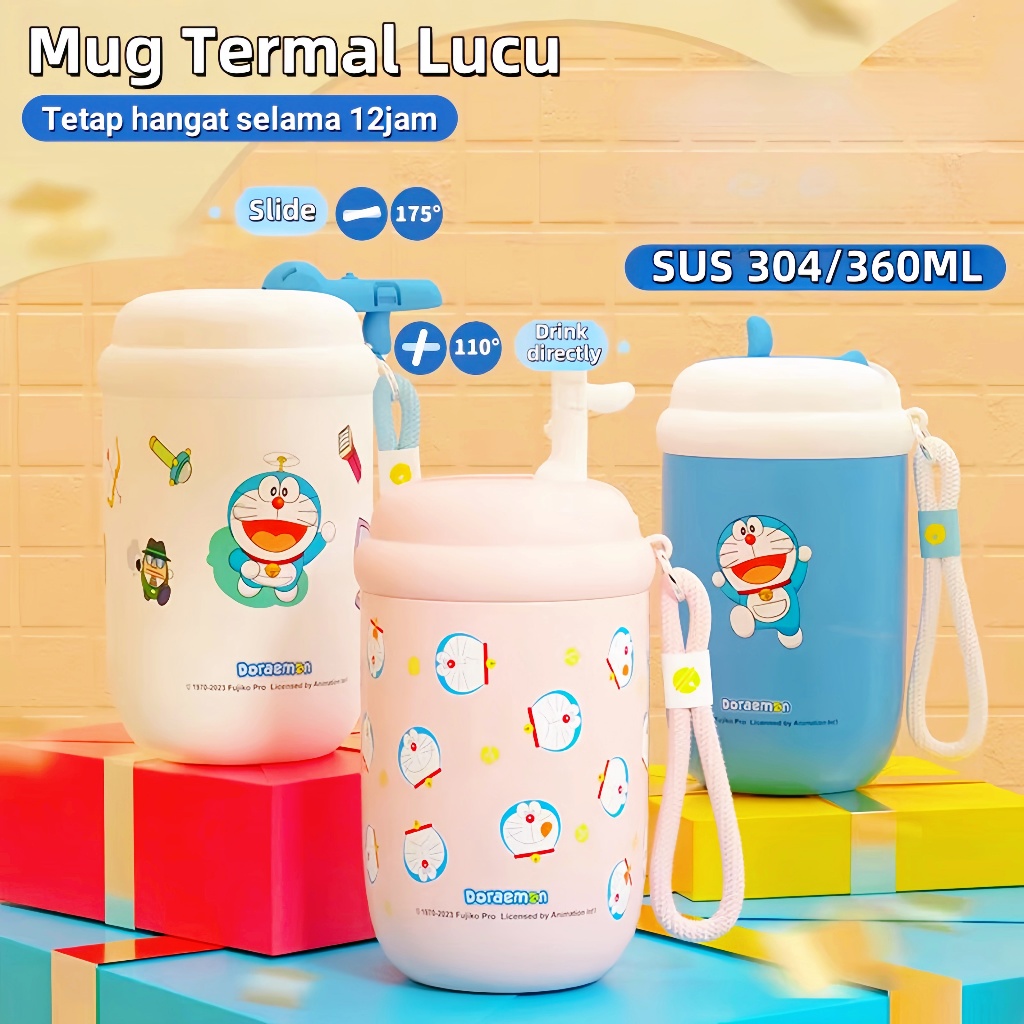 Jual SUS304 Portabel botol minum anak/Botol doraemon/Botol minum anak laki laki/Botol minum ...