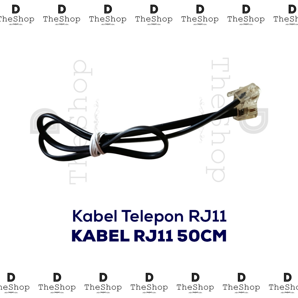 Jual Kabel Line Telepon Roset Telepon Rumah Jack RJ 11 2 Pin 50 Cm ...