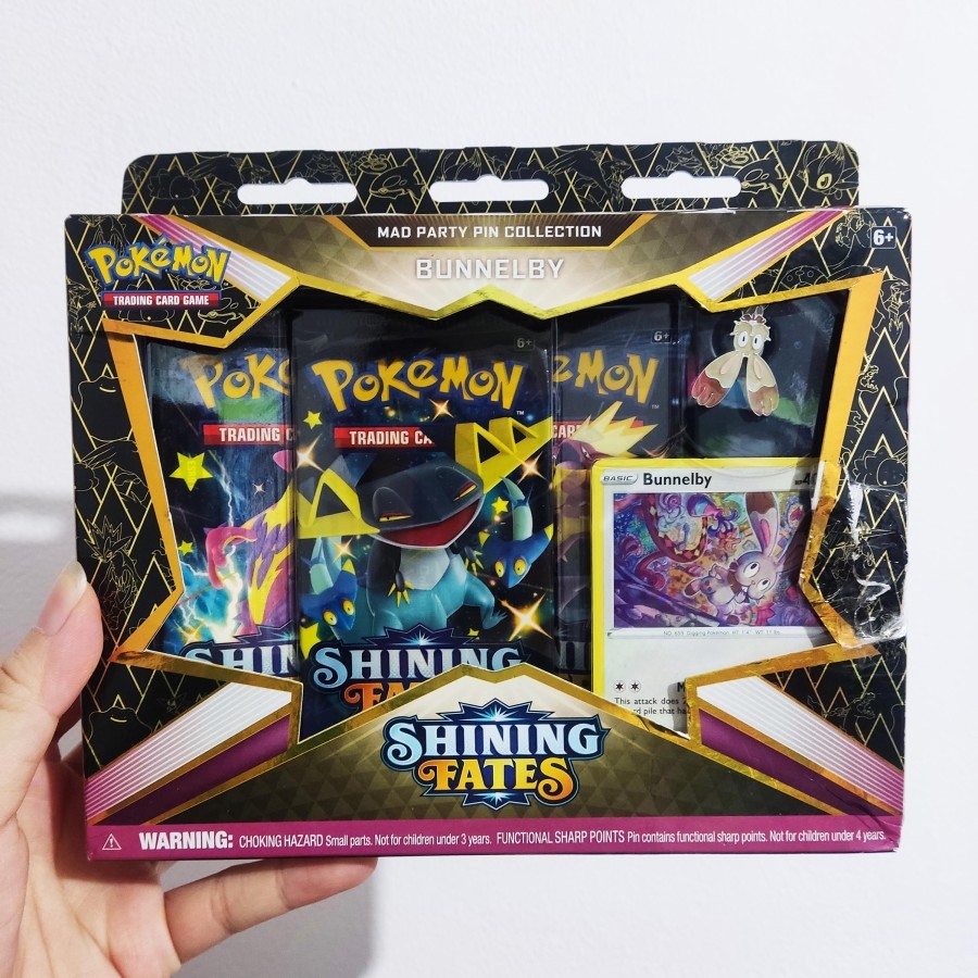 Jual Pokemon Shining Fates Bunnelby Mad Party Pin Collection 3 Pack ...