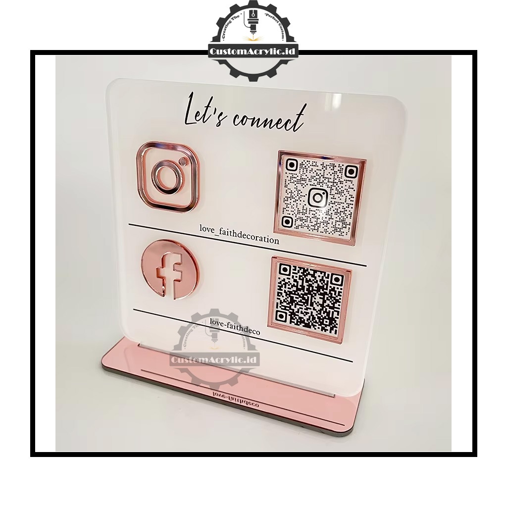 Jual Business Sign bisnis papan sign Social Media Boards Scanning QR ...