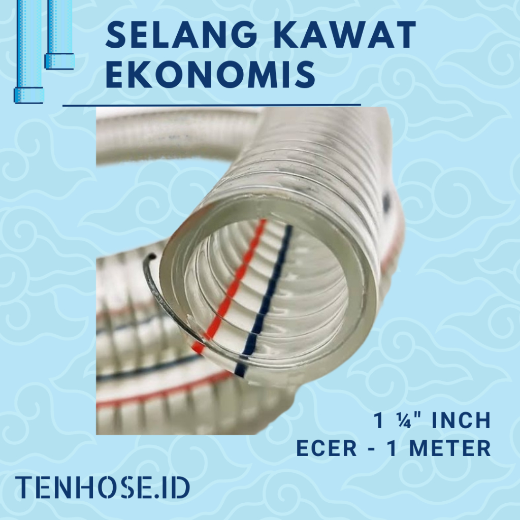 Jual Selang Kawat Spiral 1 1/4" Inch EKONOMIS dijual per meter (1 Meter ...