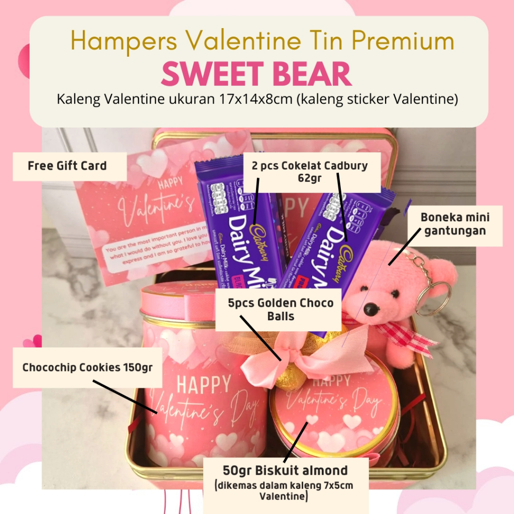 Jual Hampers valentine / coklat valentine / Hamper Cokelat Premium Tin ...