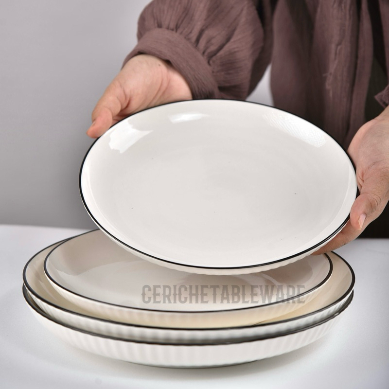 Jual Ceriche Alma Plate Porcelain Ceramic / Piring Cafe Cantik / Piring ...