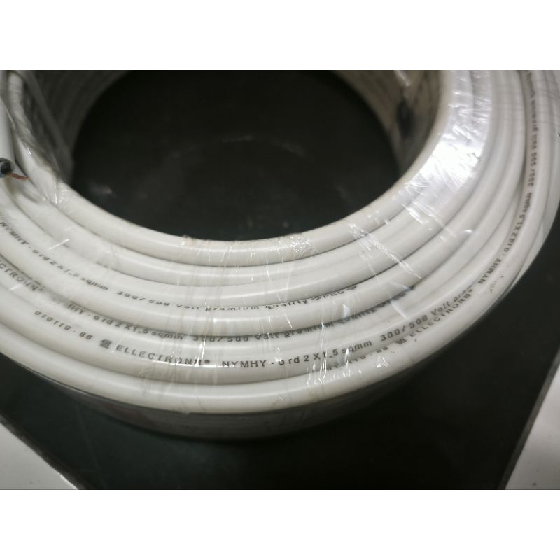 Jual Kabel NYMHY 2x1.5mm Kabel Serabut Isi 2 Kabel Stopkontak 1 roll ...