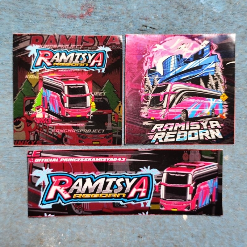 Jual Stiker bus RAMISYA PRINCESS isi 3 stiker bis bus msm Asyrof fadel ...