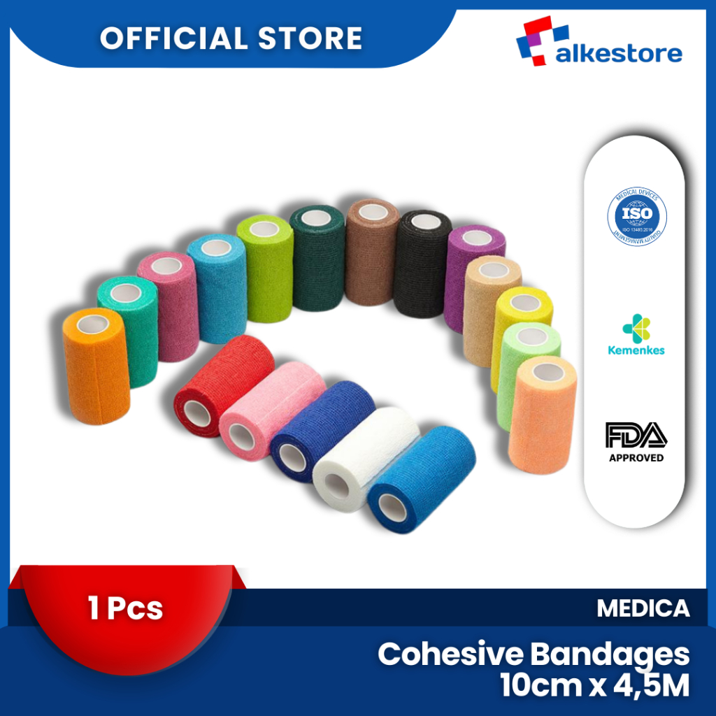 Jual MEDICA - Cohesive Bandage Perban Elastis 10cm x 4,5M | Shopee ...